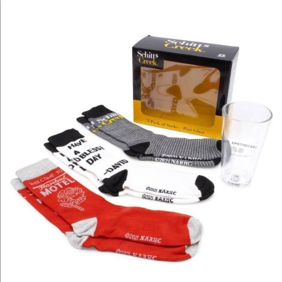 Schitts Creek | Other | Schitts Creek Pint Glass 3 Piece Sock Bundle ...